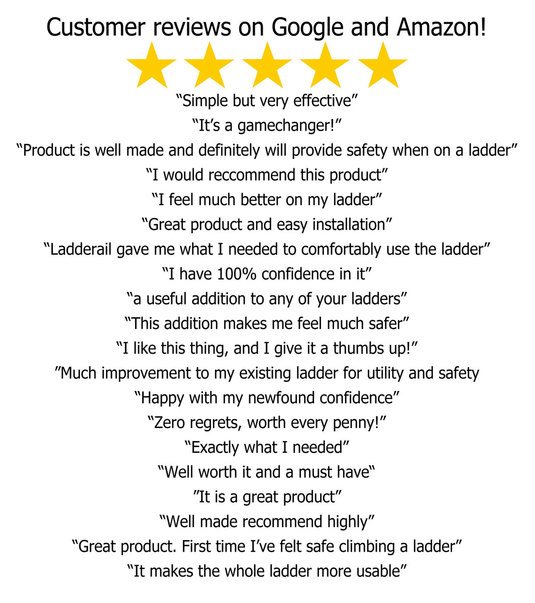 LADDERAIL™ Universal Step Ladder Safety Handrail Attachment Accessory